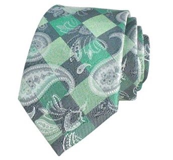 C1739 Corbata de Cuatro tonos de Verde Caza, Botella, Menta, Pistacho ...