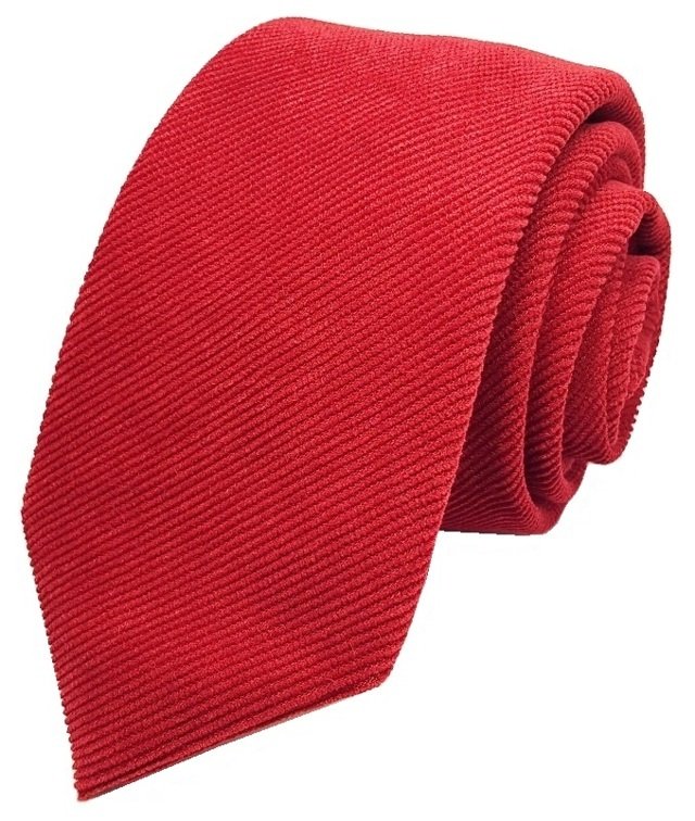 Corbata Lisa Roja de Pana C2033