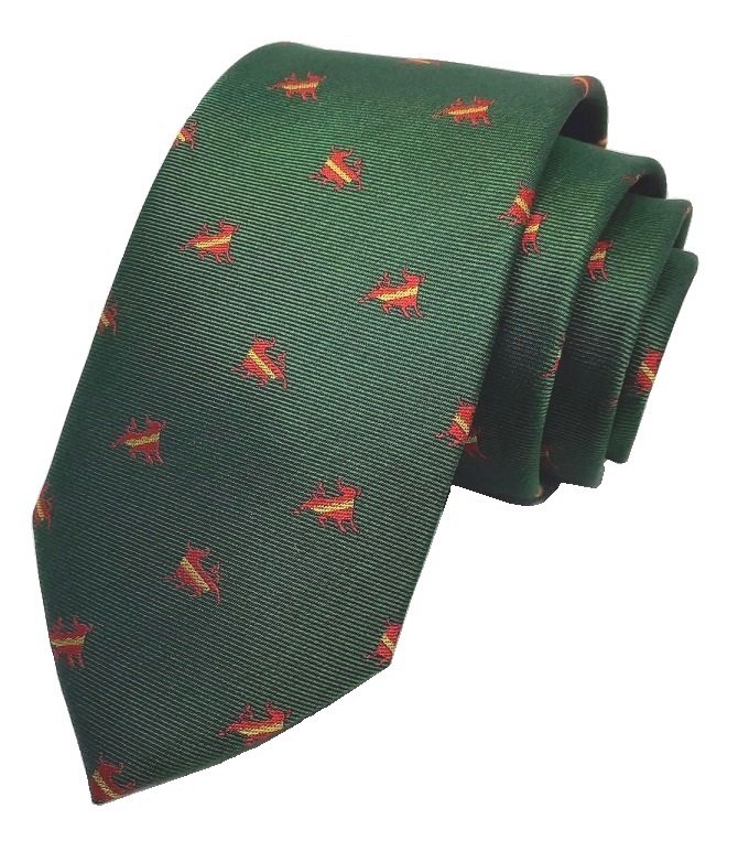 C1542 Corbata verde de toro embistiendo en los colores de la bandera de ...